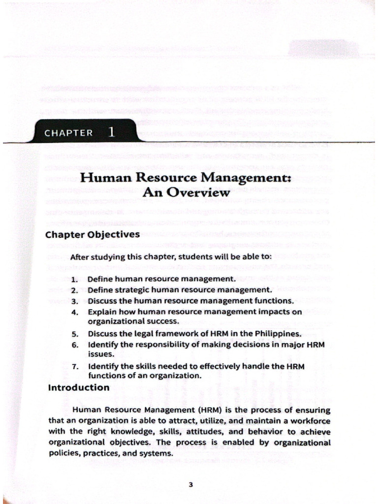 Chapter 1 INTRODUCTION TO HUMAN RESOURCE | PDF