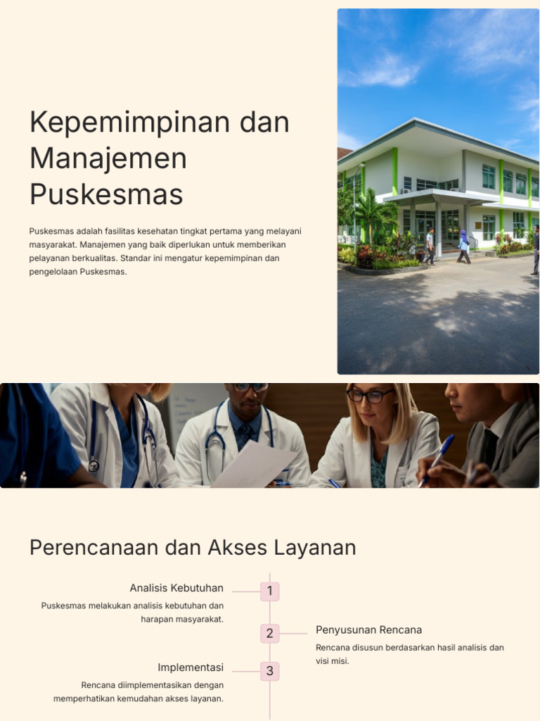 Kepemimpinan Dan Manajemen Puskesmas | PDF