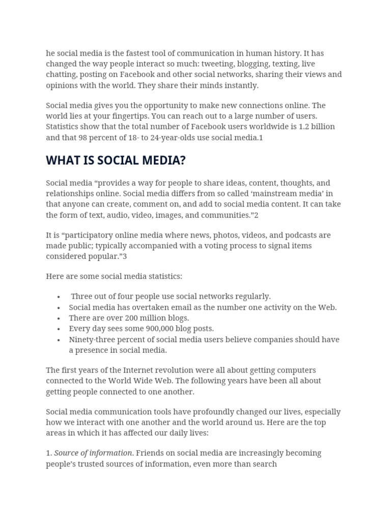 The Social Media Is The Fastest Tool of Communication in Human History ...