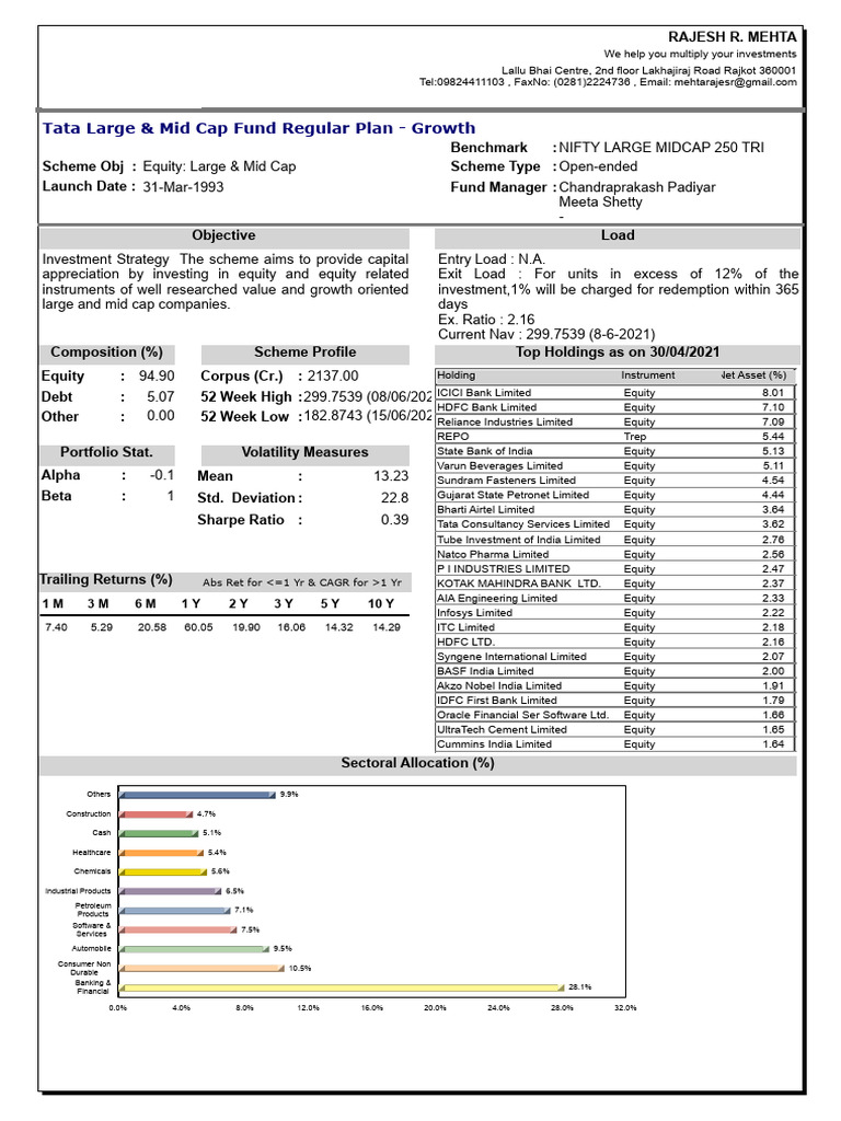 Tata Large and Mid Cap | PDF
