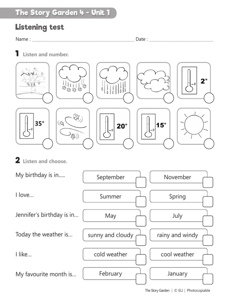 The Story Garden 4 Tests | PDF