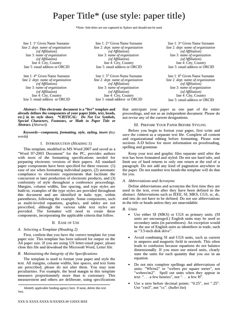IEEE Conference Template A4 2024 | PDF