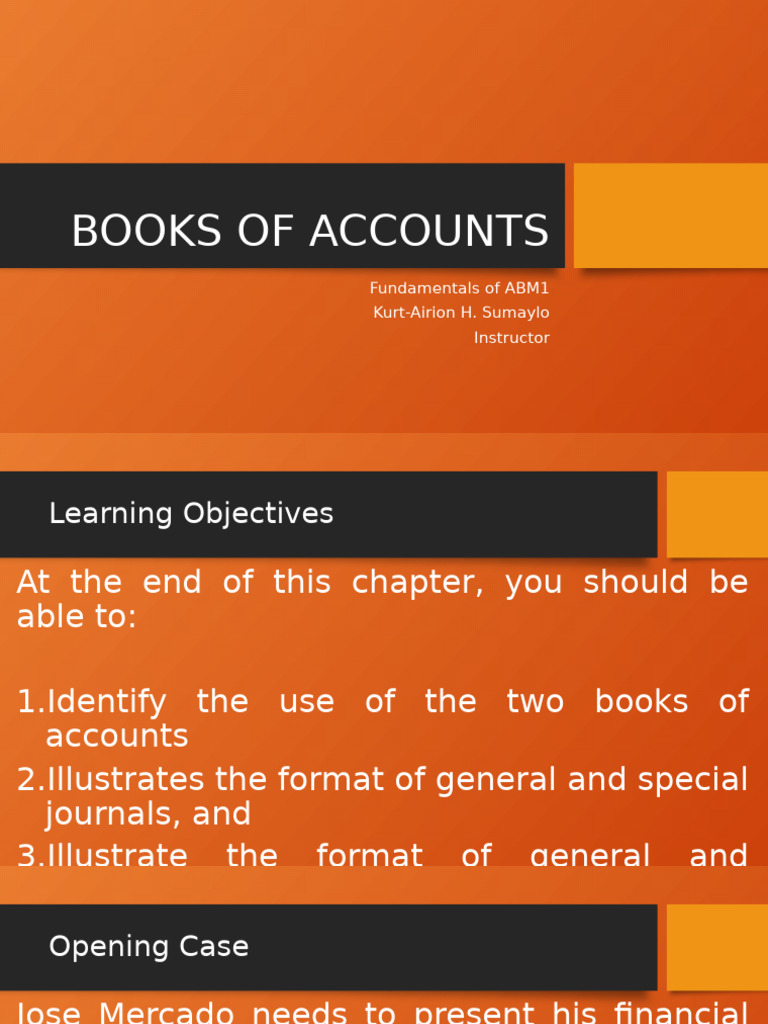 FABM1 7. Books of Accounts | PDF