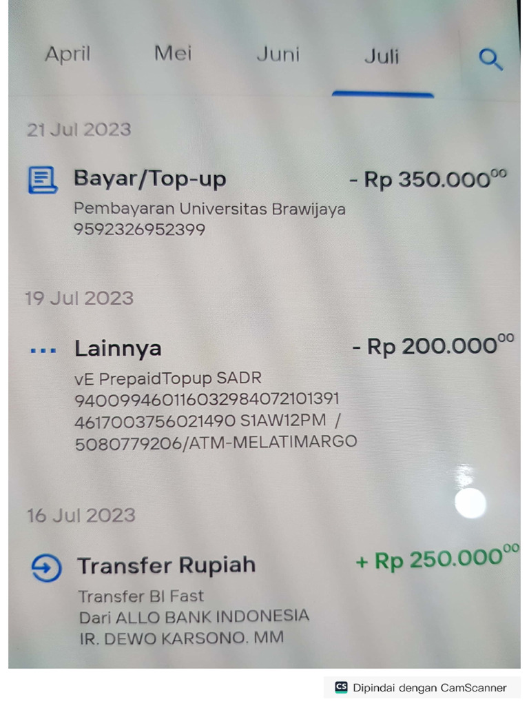 Buktibayar Unibraw Andrew WD | PDF