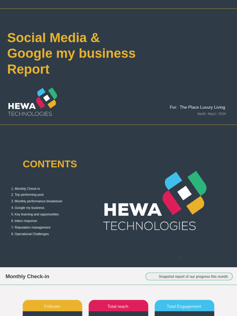 Monthly Report (April 2024) - The Place | PDF