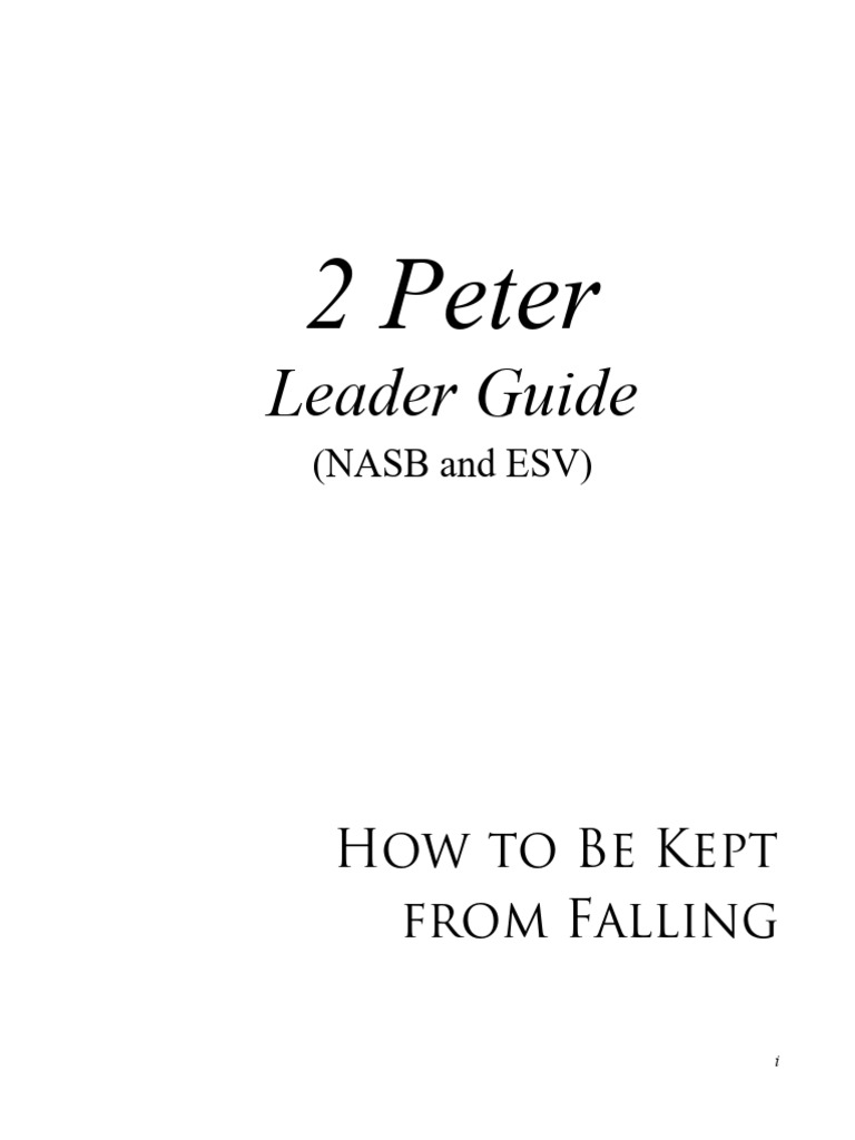 2 Peter Leader Guide | PDF