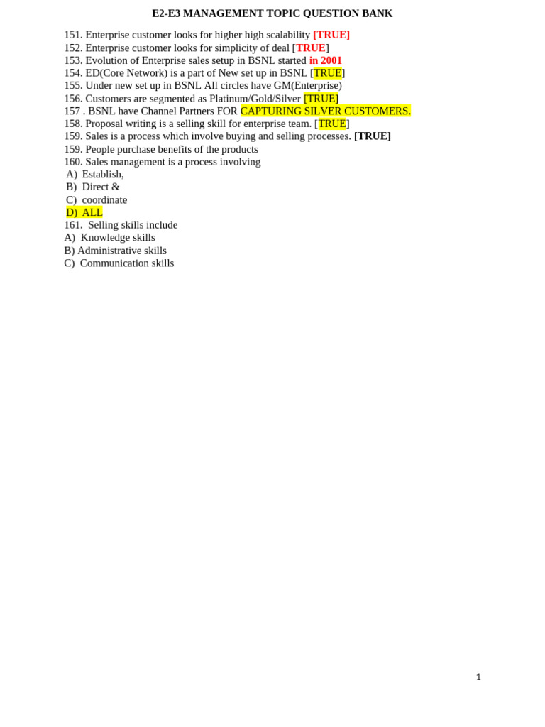 BSNL E2-E3 - Management - Topic - 4 | PDF