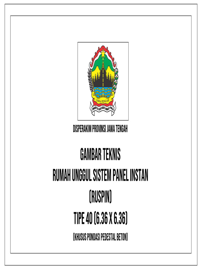 Gamtek RUSPIN Tipe 40 - Pedestal (Rusun Kendal Kudus) | PDF