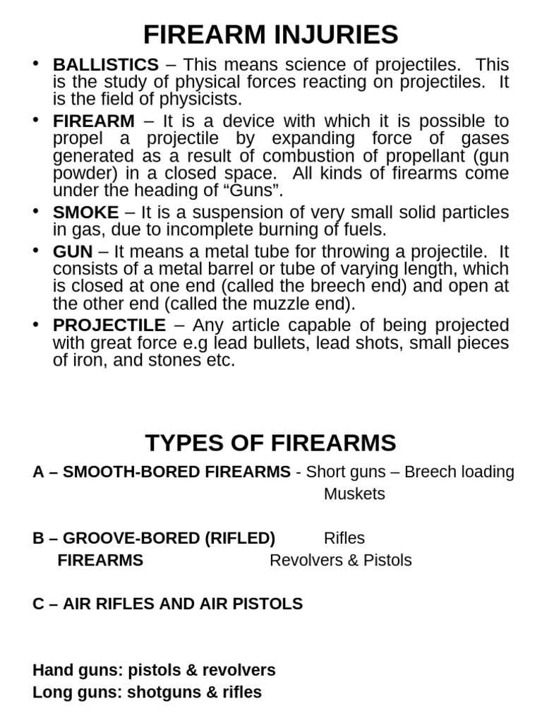 Firearm Injuries Pdf