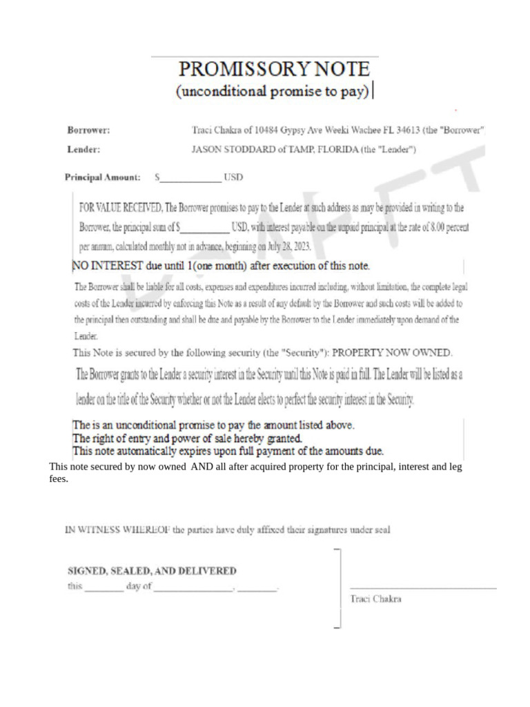 Promissory Note | PDF