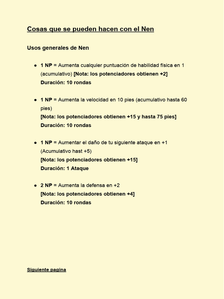 Cosas Que Se Pueden Hacen Con El Nen | PDF