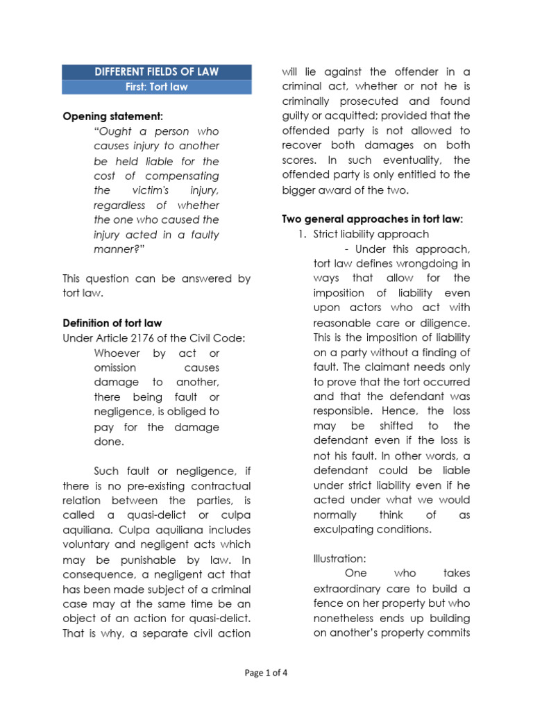 Philosophy of Law Discussion Part 4 | PDF | Tort | Legal Liability