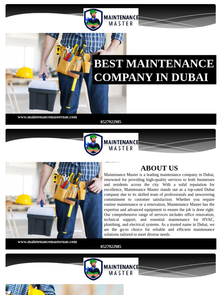 Best Maintenance Company in Dubai | PDF | Refrigerator | Manufactured Goods