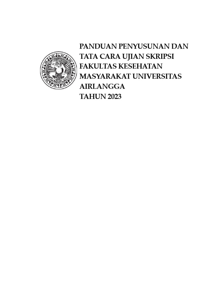 Draft - Buku Panduan Skripsi FKM 2023 1 | PDF