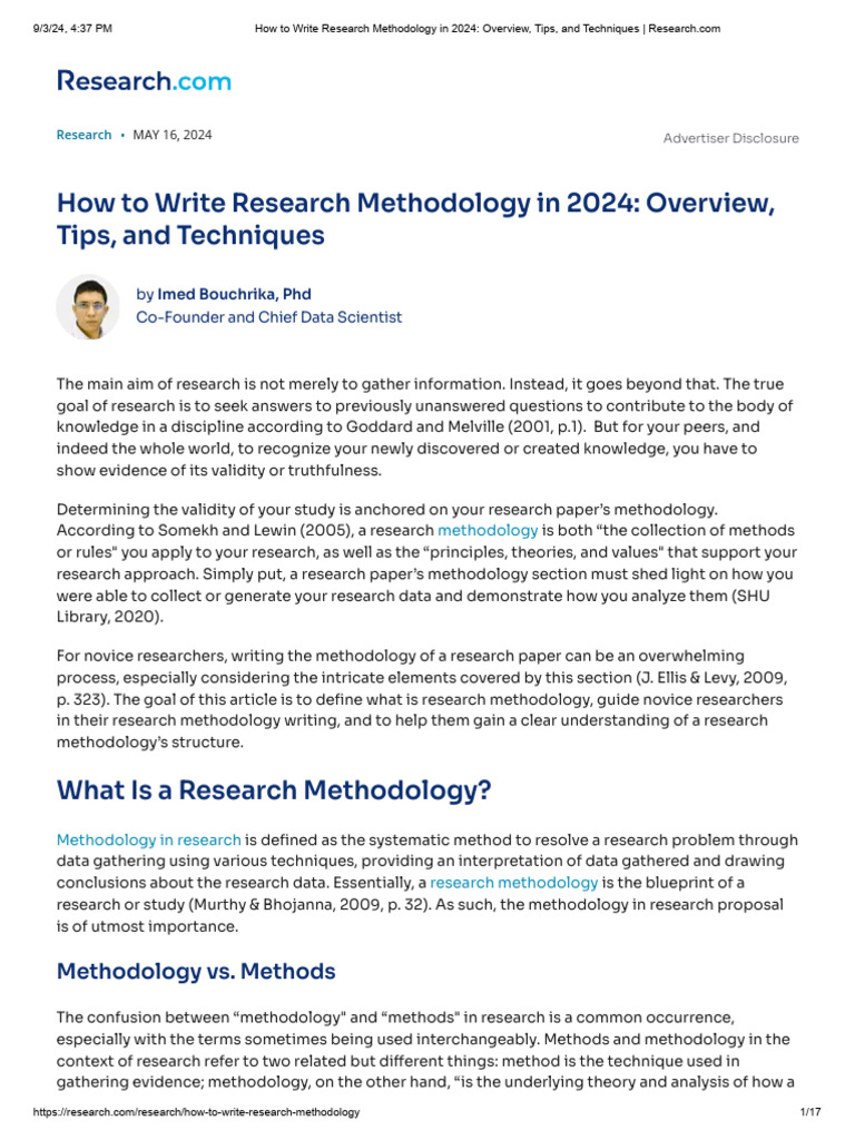 How To Write Research Methodology in 2024 - Overview, Tips, and ...