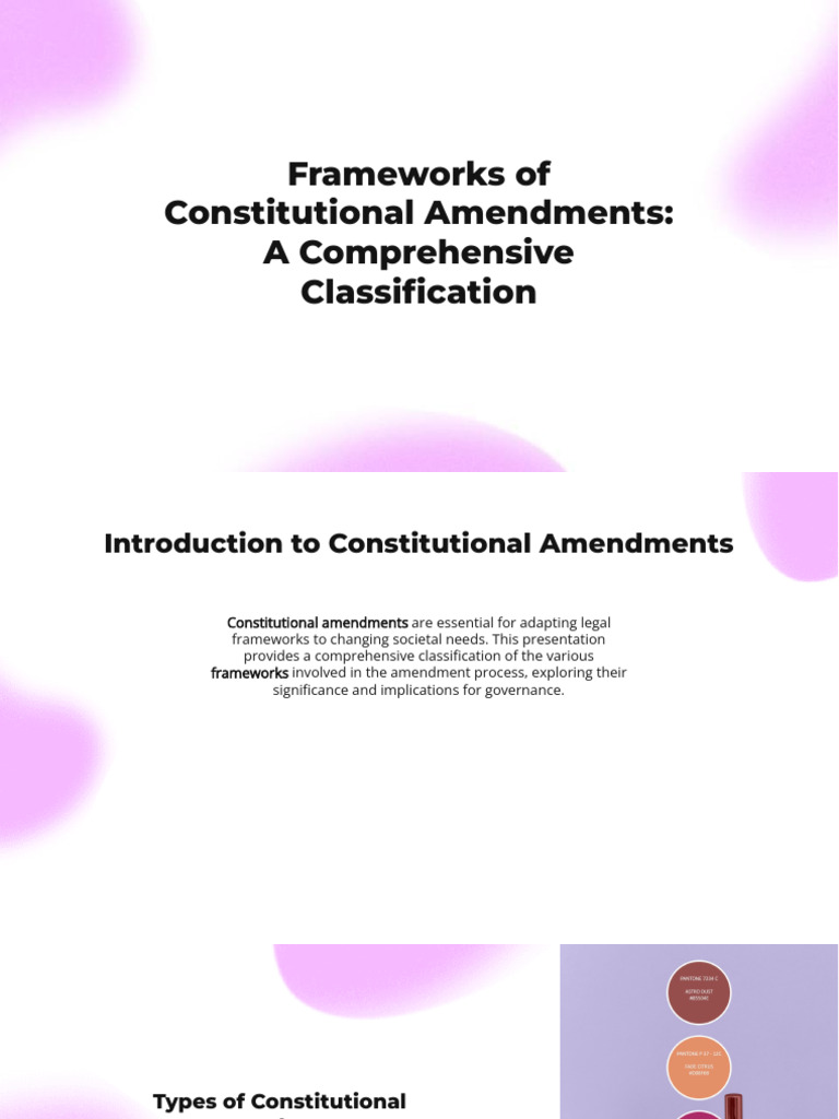 Slidesgo Frameworks of Constitutional Amendments A Comprehensive ...