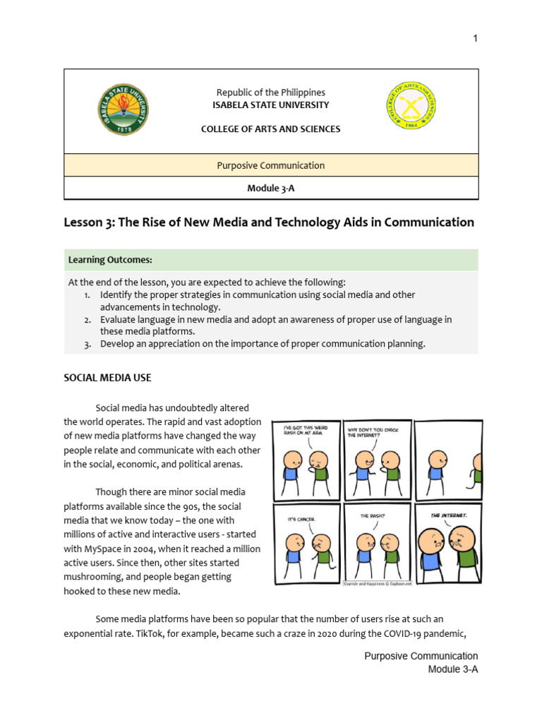 Purposive Communication_ Module 3-A (Updated) | PDF