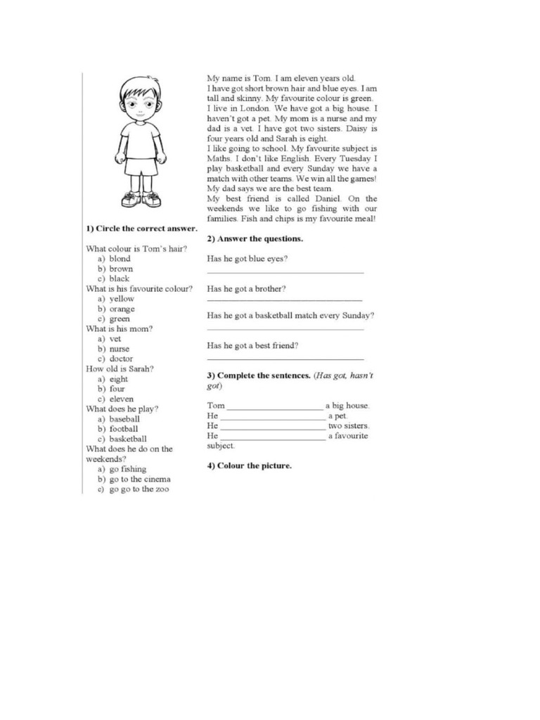 Have Got Has Got Reading | PDF