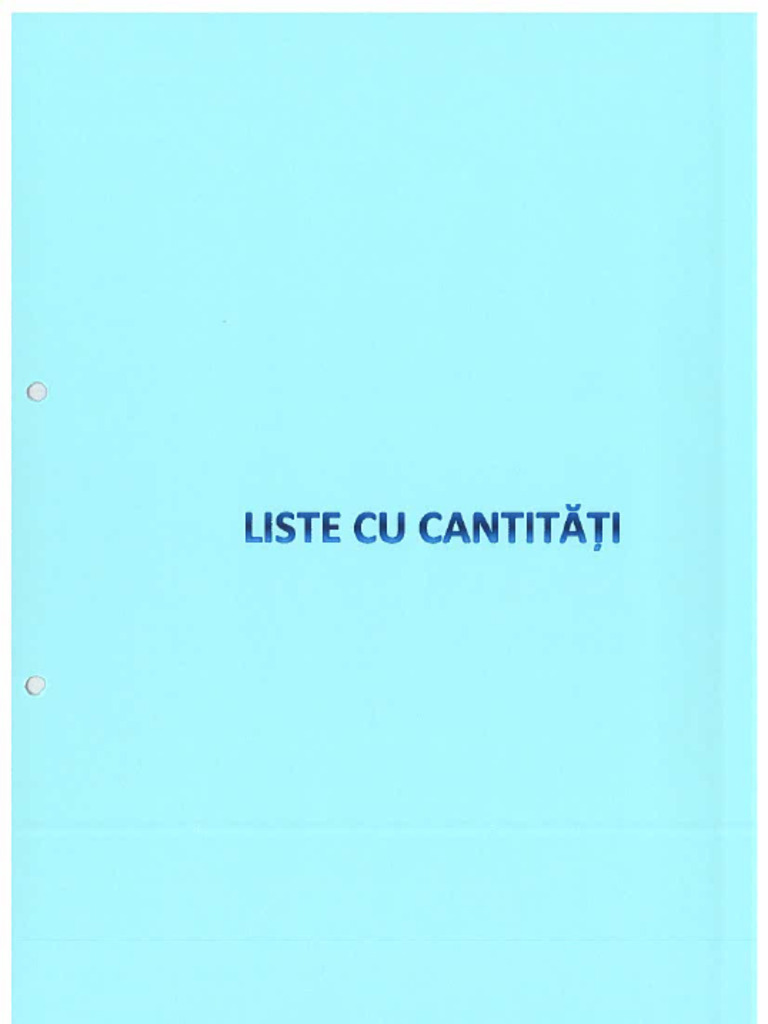 Liste Cu Cantitati Retele | PDF