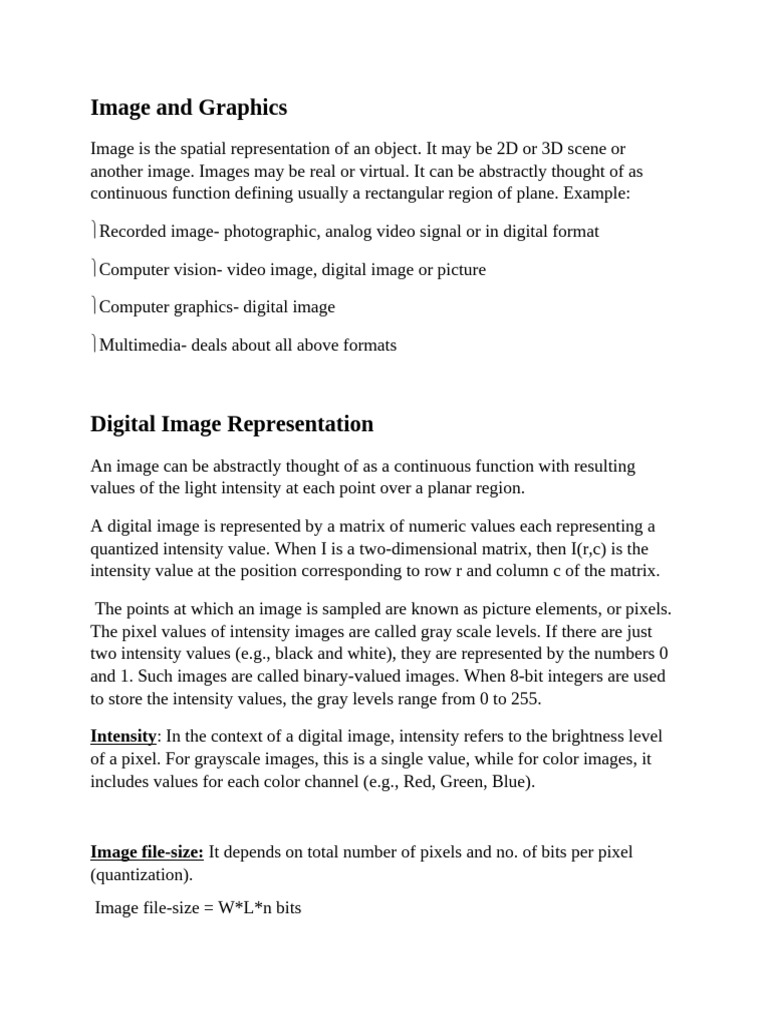 Image and Graphics | PDF | File Format | Computer Graphics