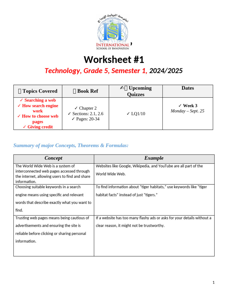 Worksheet-Grade5-chapter2 | PDF