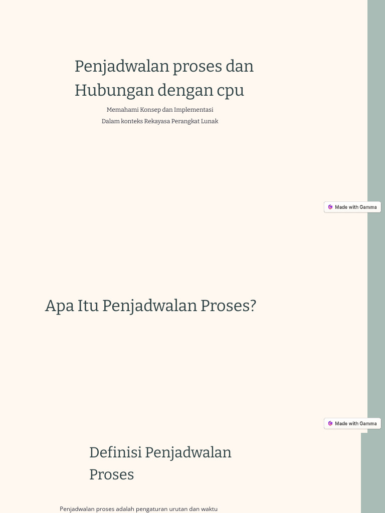 Penjadwalan Proses Presentasi | PDF