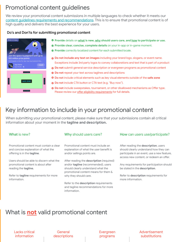 Promotional Content Guidelines & Best Practices | PDF