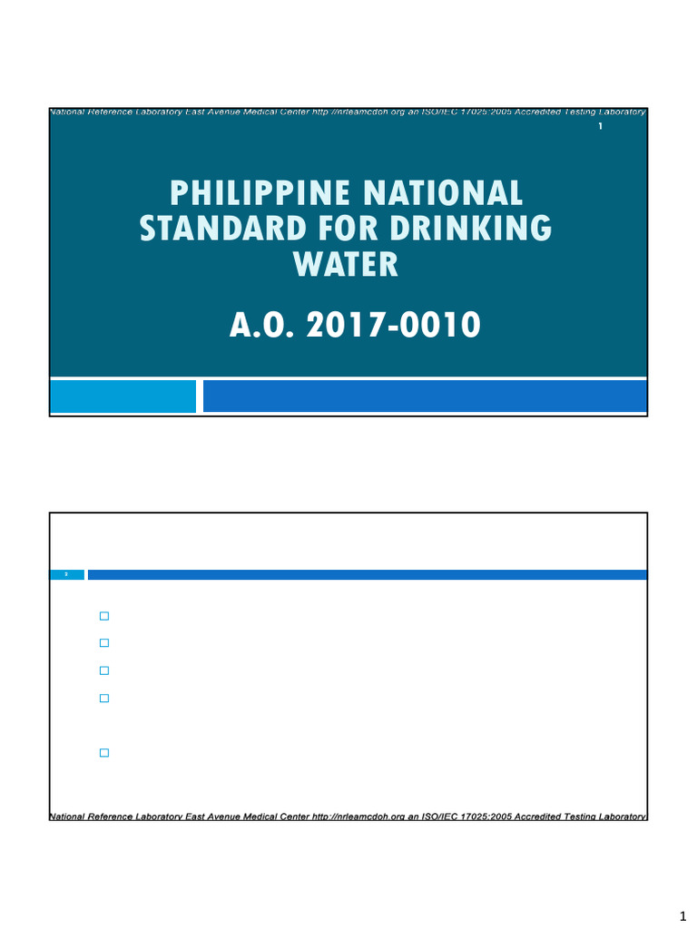 MODULE 1 - PNSDW 2017 Water Sampling Webinar PDF | PDF