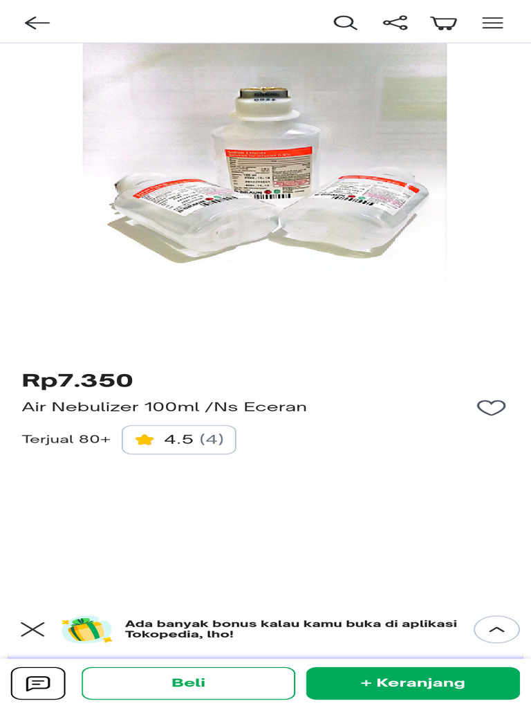 Jual Air Nebulizer 100ml Ns Eceran - Kota Malang - Arti Onemed Medika ...