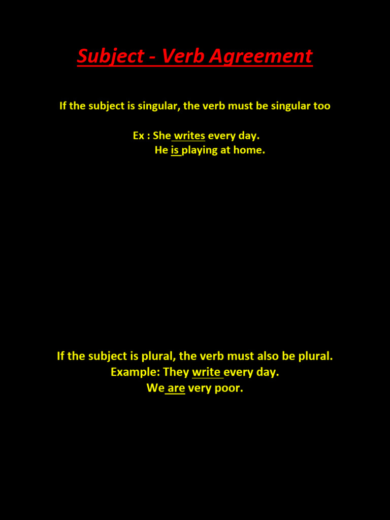 Subject - verb agreement | PDF