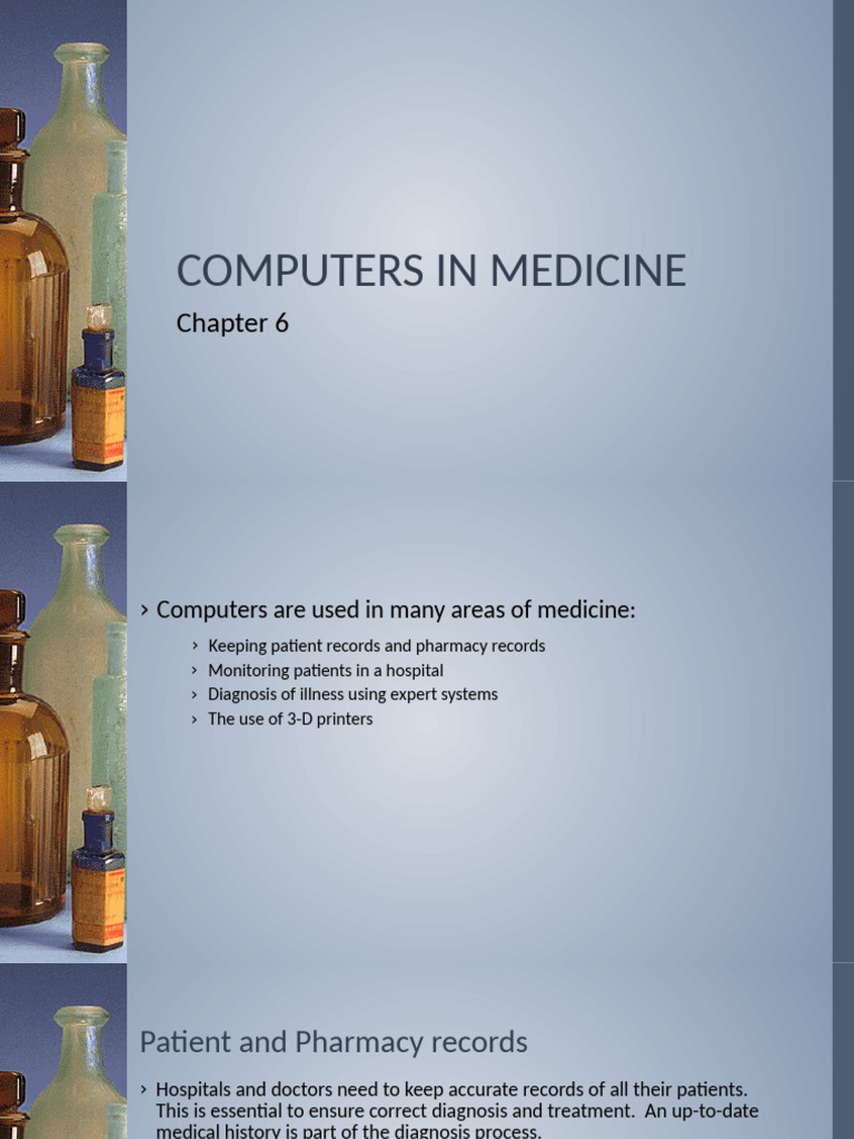 Chapter # 6 ICT Applications - Computers in Medicine | PDF