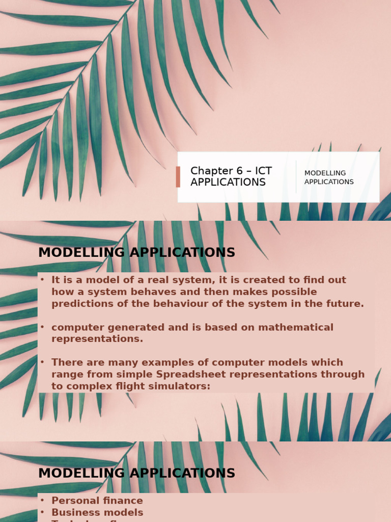 Chapter # 6 ICT Applications - Modelling Applications | PDF