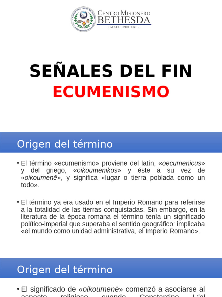 Señales Del Fin Ecumenismo | PDF