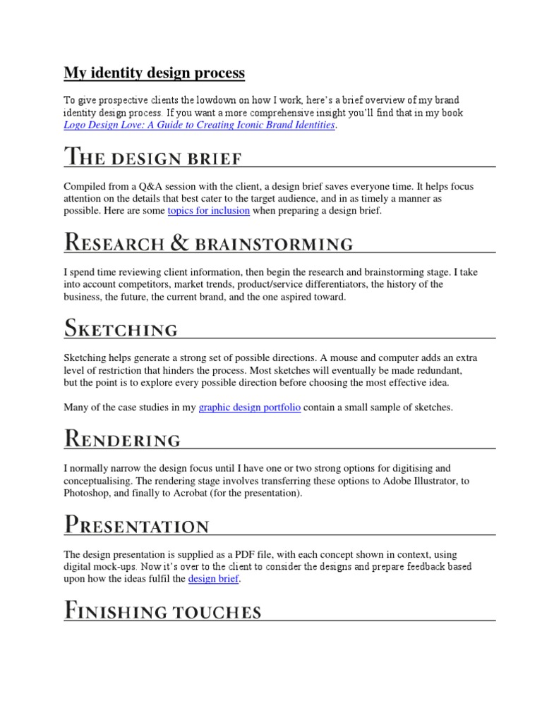 My Identity Design Process | PDF | Logos | Target Audience
