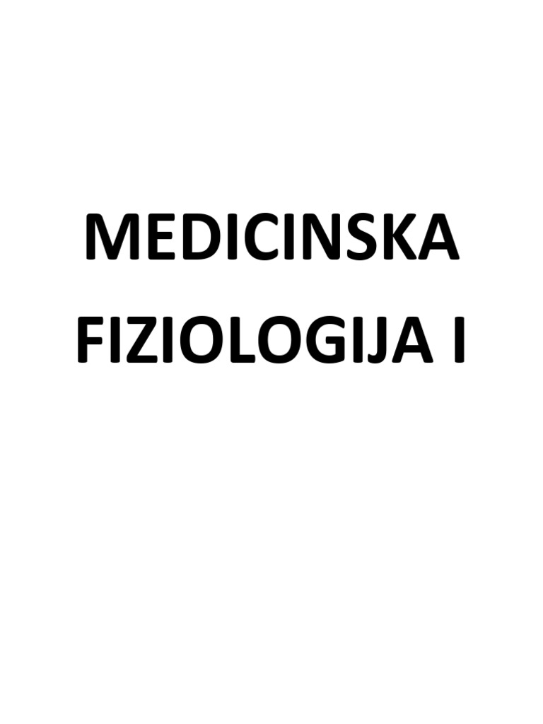 Skripta Fiziologija | PDF