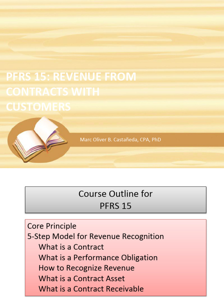 PFRS 15 - Revenue From Contracts With Customers | PDF