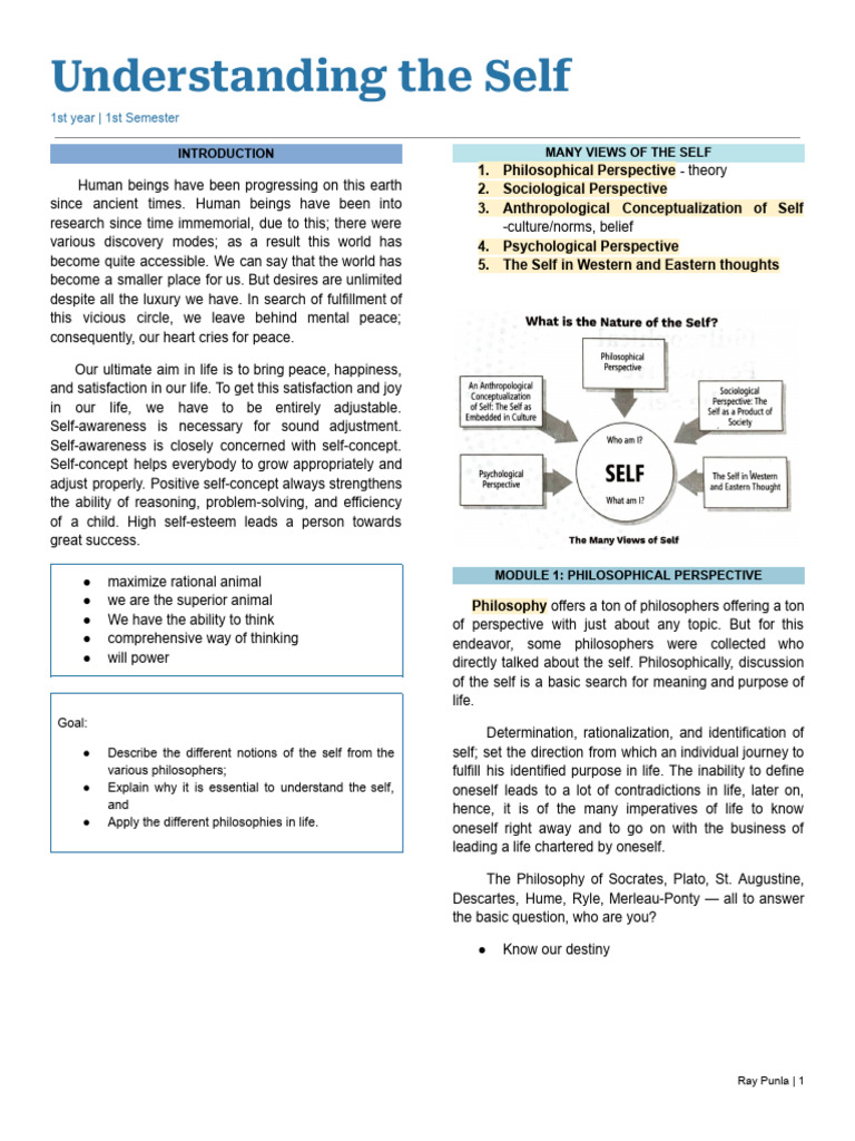 Understanding The Self | PDF