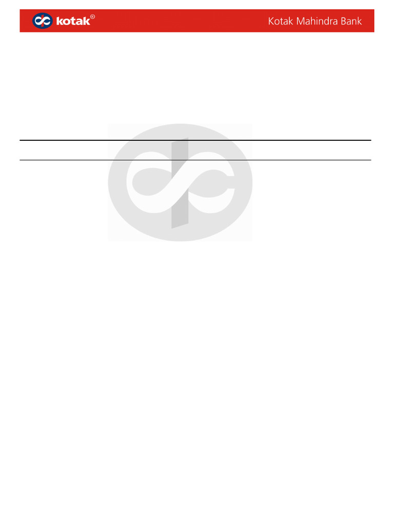 bAnk statement of kotak | PDF
