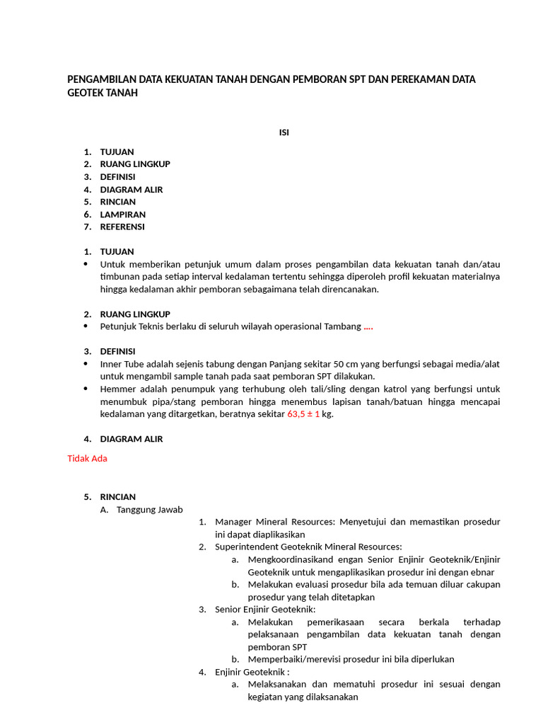 Draft Sop Soil Logging | PDF
