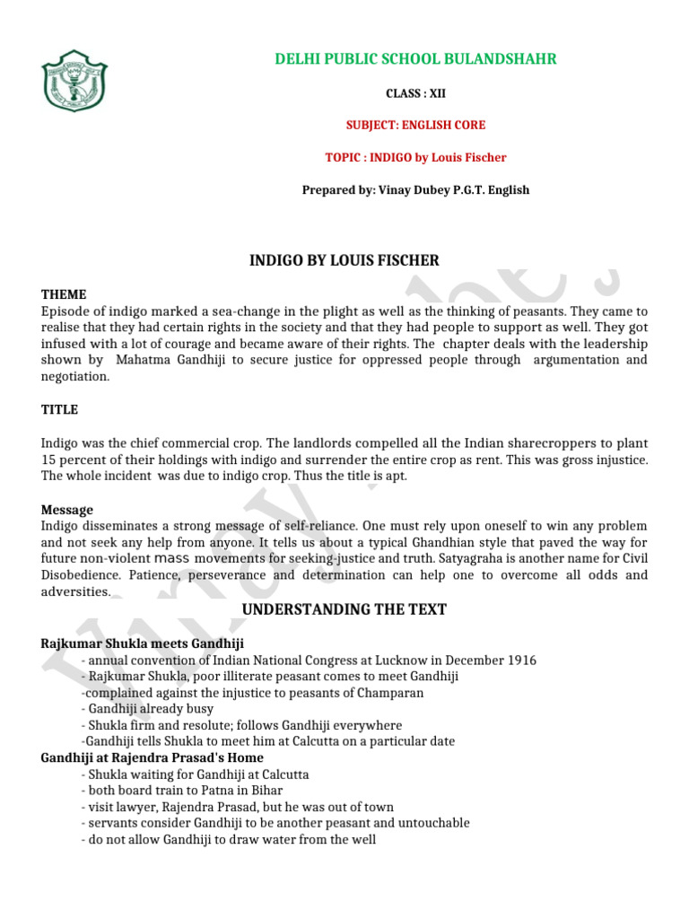 Indigo Notes | PDF
