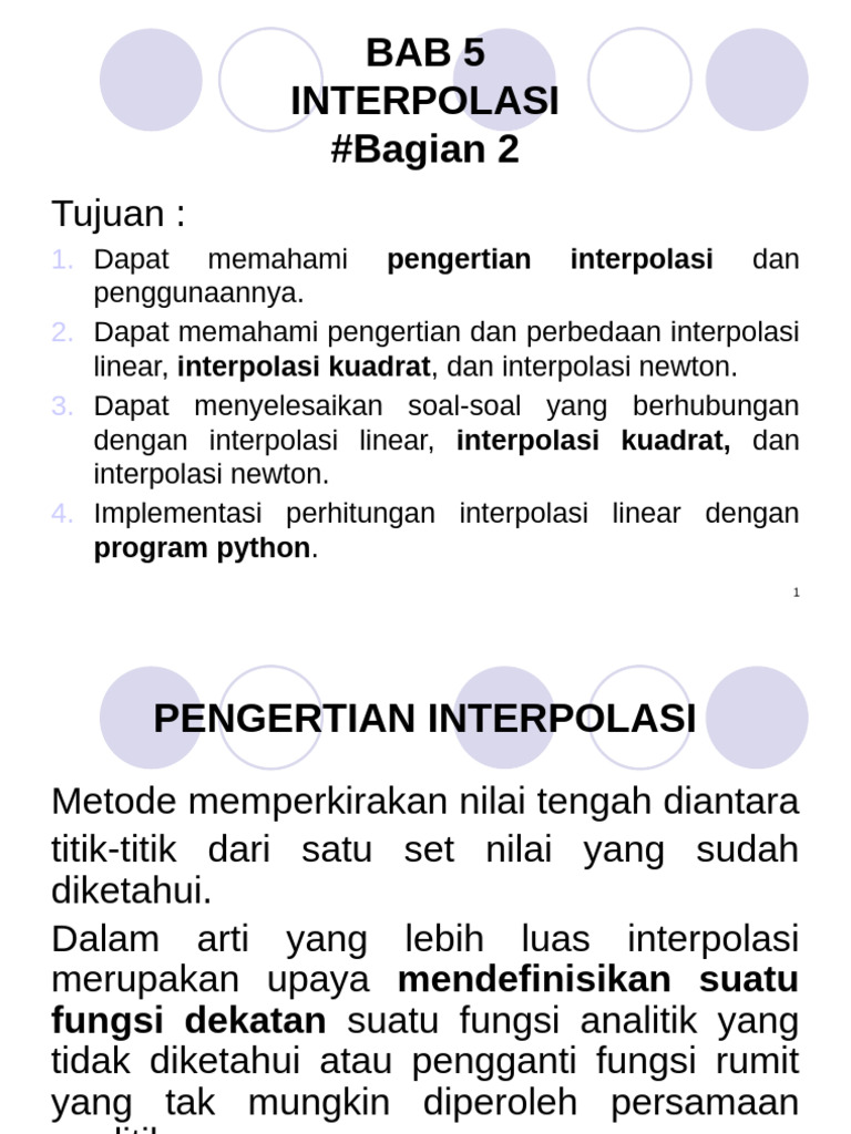 5 Bab 5.2 Interpolasi Kuadrat 2023 | PDF