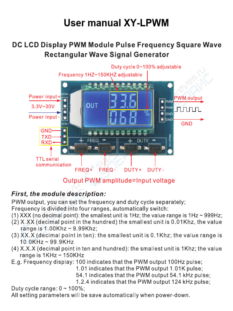 XY LPWM Manual | PDF