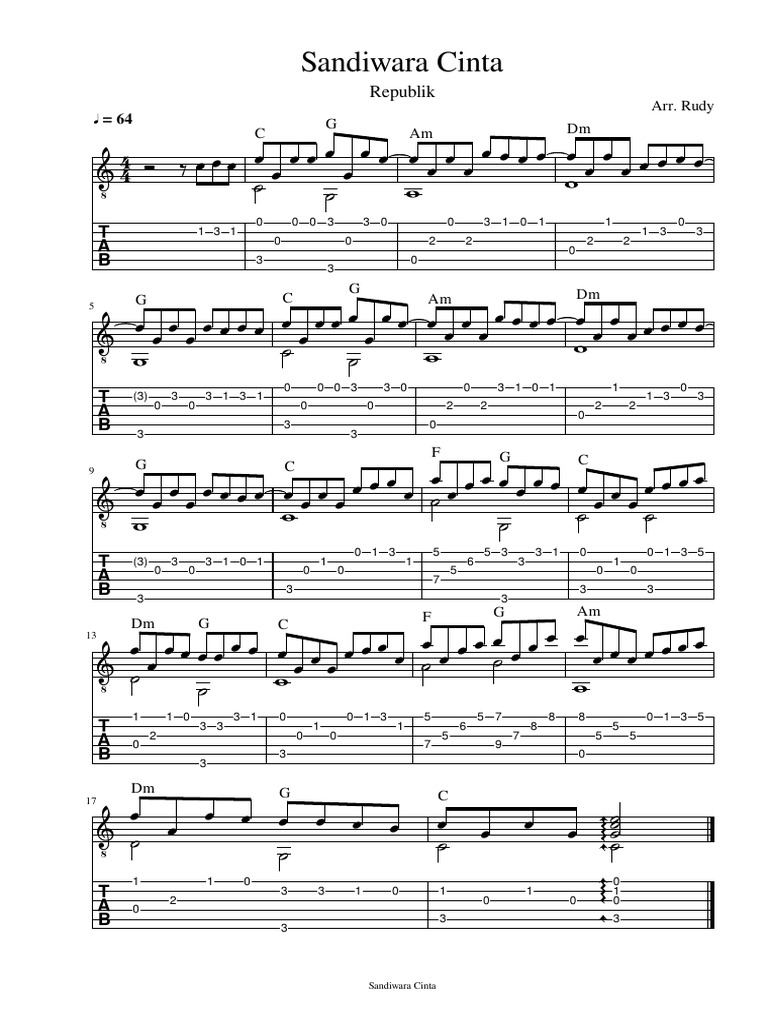 Sandiwara Cinta - Gitar - C (SFILE | PDF