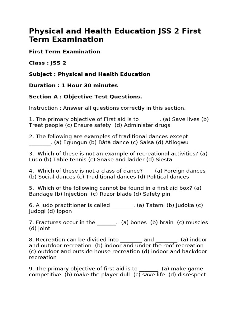 PHE JSS2 | PDF