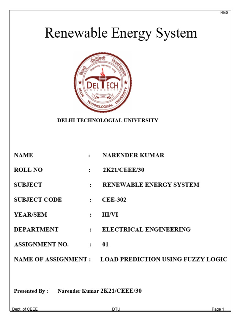 Assignment 01 Fuzzy Logic 2k21ceee30 Pdf Fuzzy Logic Applied Mathematics 