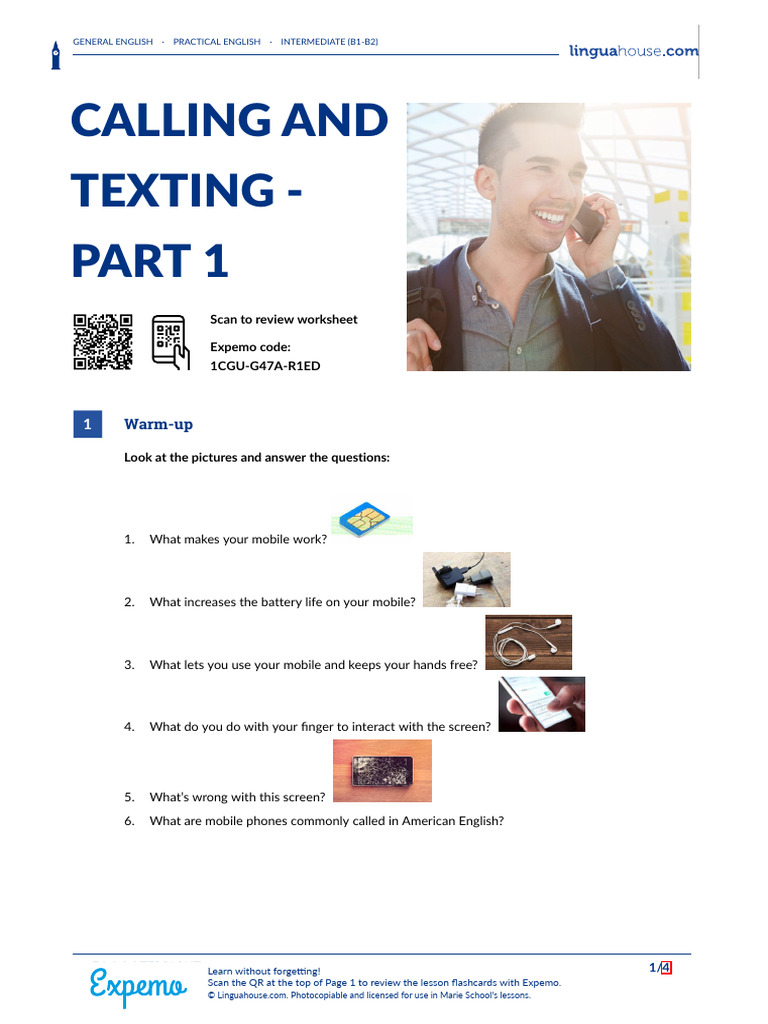Calling and Texting Basics for Teachers | PDF | Linguistics | Human ...