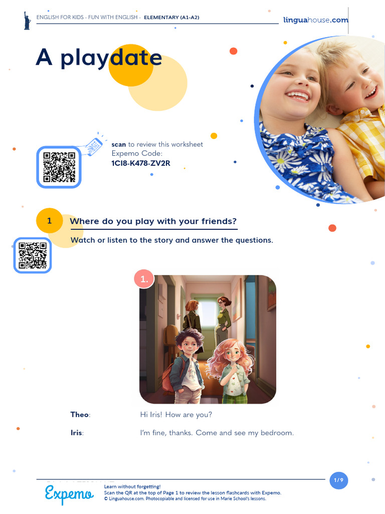 A Playdate American English Teacher | PDF | Bedroom