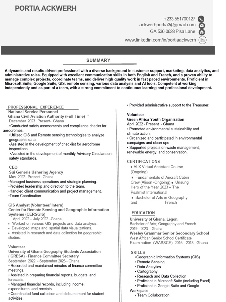 Portia's CV | PDF