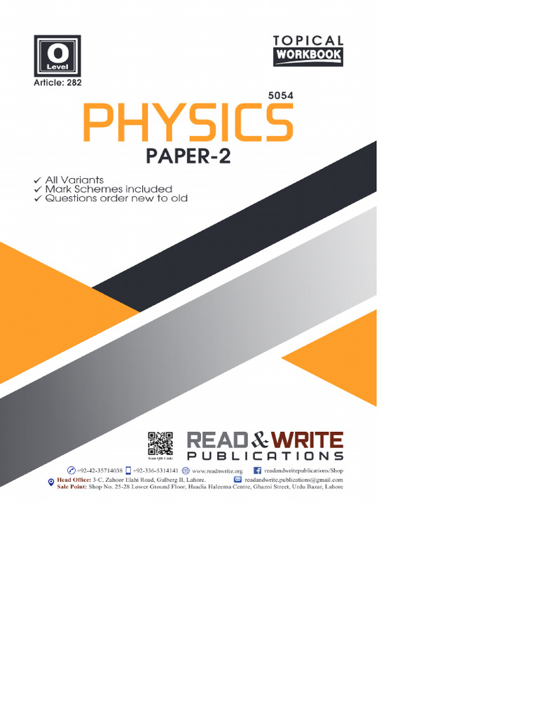 Physics O Level Paper 2 Topical WorkBook | PDF