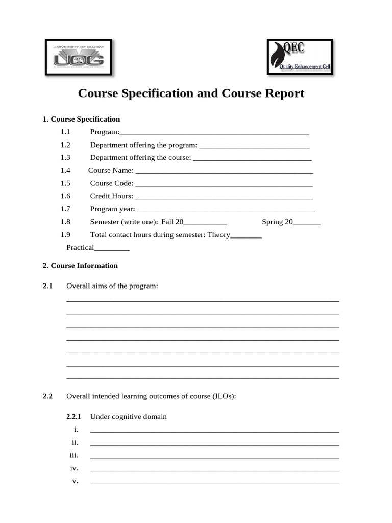 Course Specification | PDF